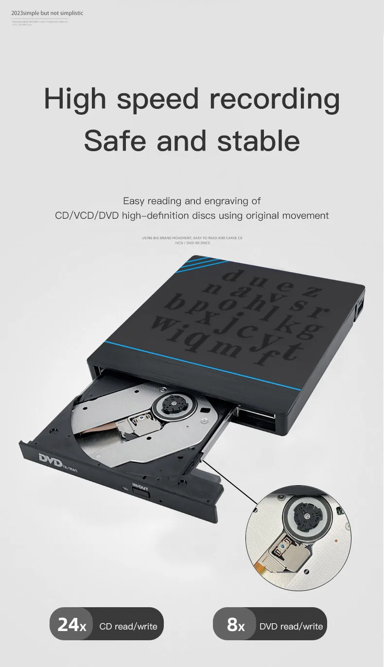 7 In 1 External Dvd /cd /vcd Player All-in-one Fully Supports Dos ...