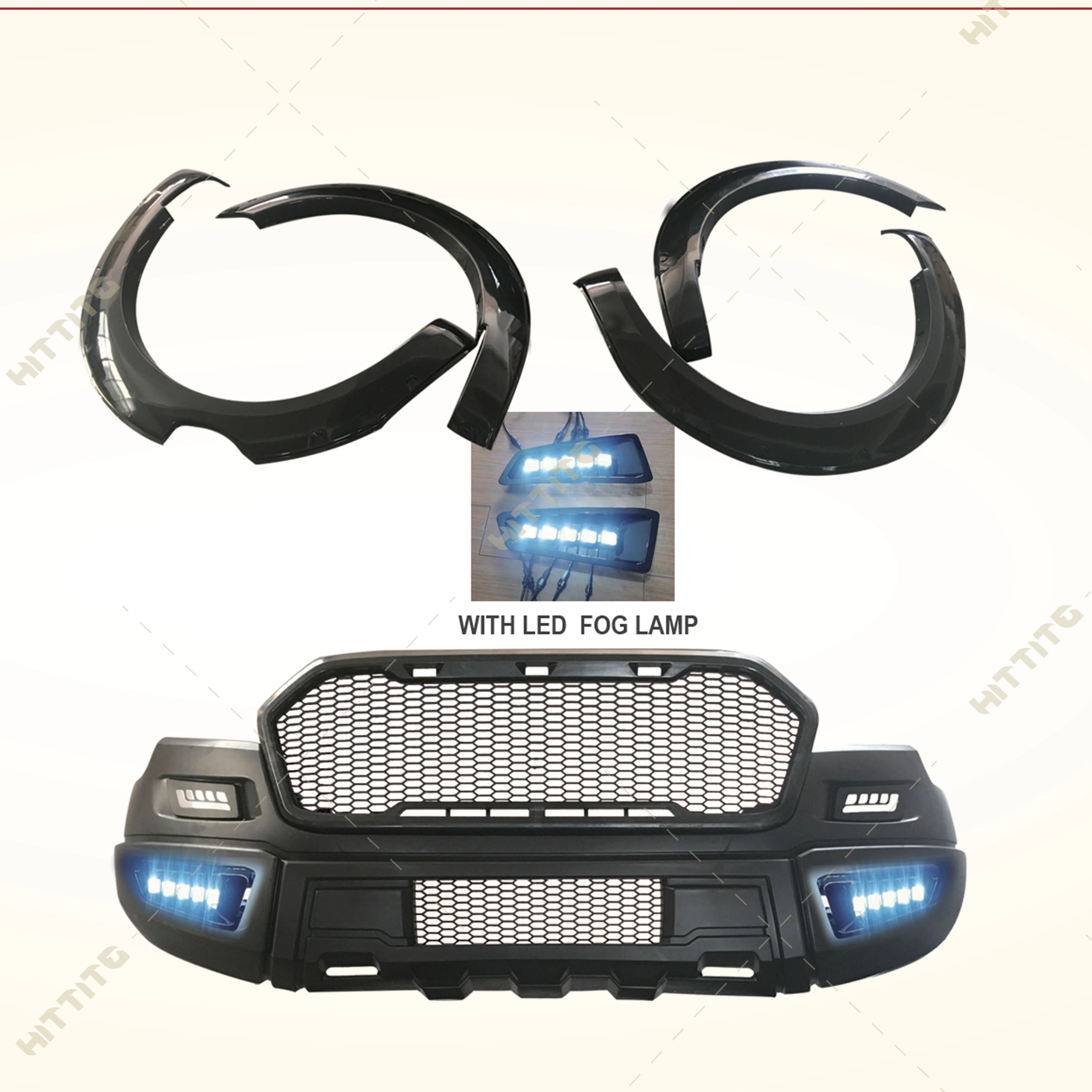 Body Kit Full Set Front Bumper Suitable for Ford 2016 Ranger T7 T8 ...