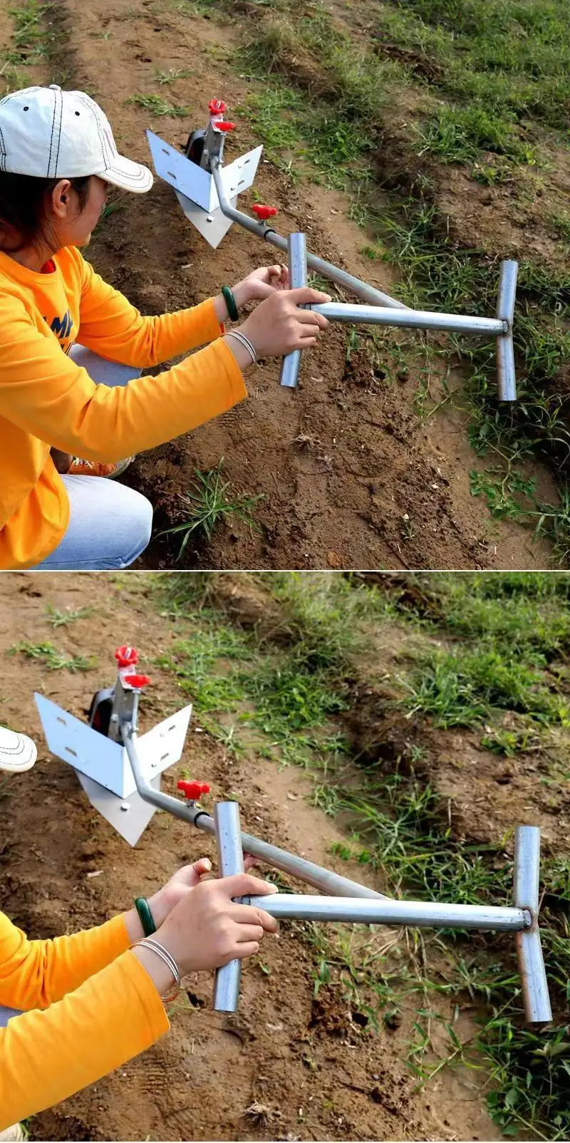 Manual Hand Tiller - Easy Soil Loosening for Farms