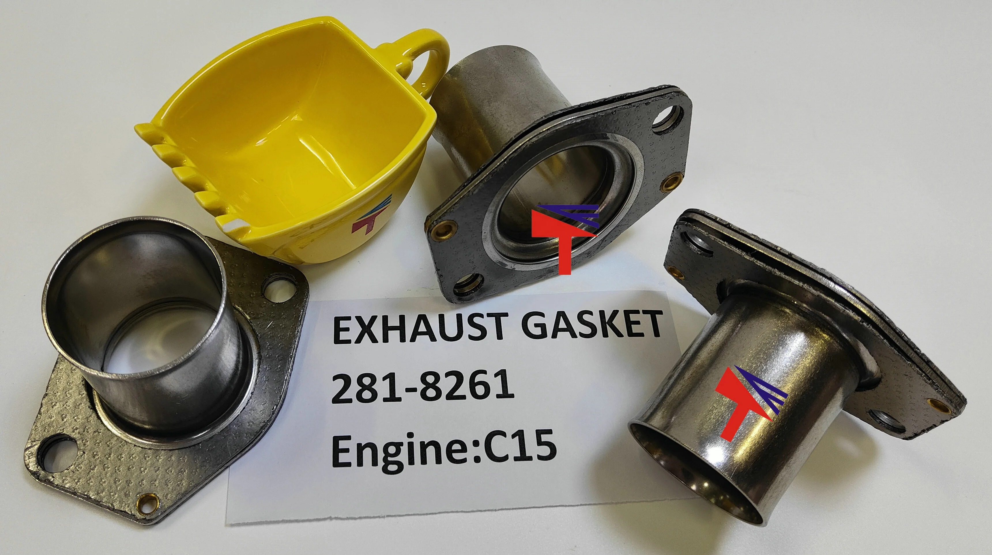 Exhaust Pipe Gasket And Bushing 281-8261 For Excavator Parts Engine ...