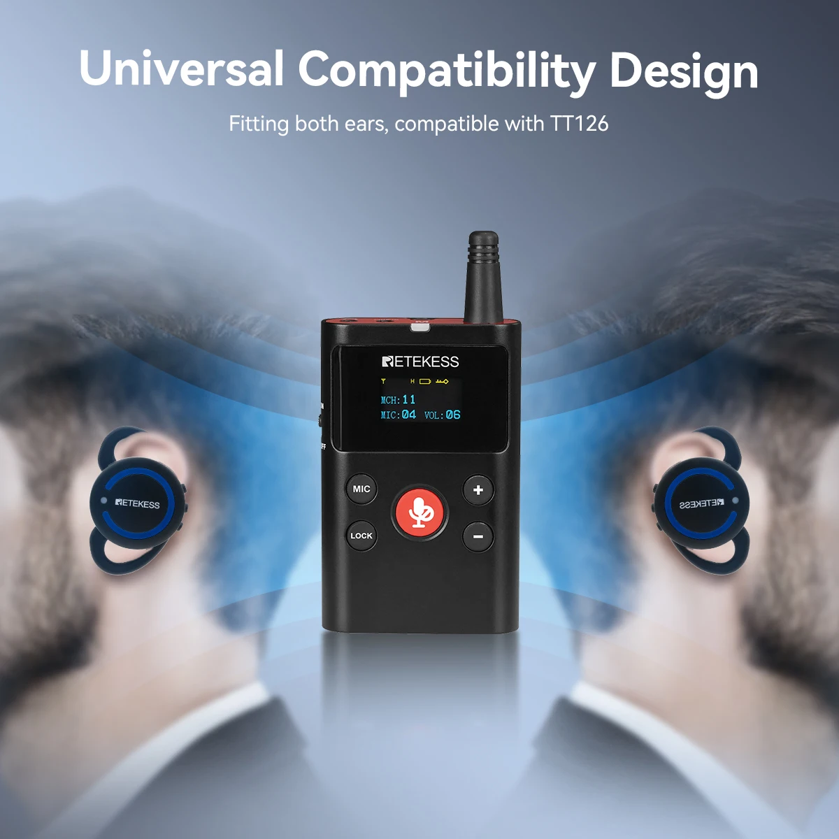 Multi-person Intercom Two Way Communication Tour Guide System Headsets Ear-hook Receiver for ...