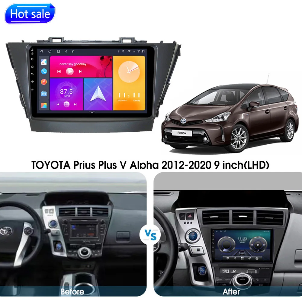 Car Frame Fascia Adapter For Toyota Prius Plus V Alpha 2012-2020 ...