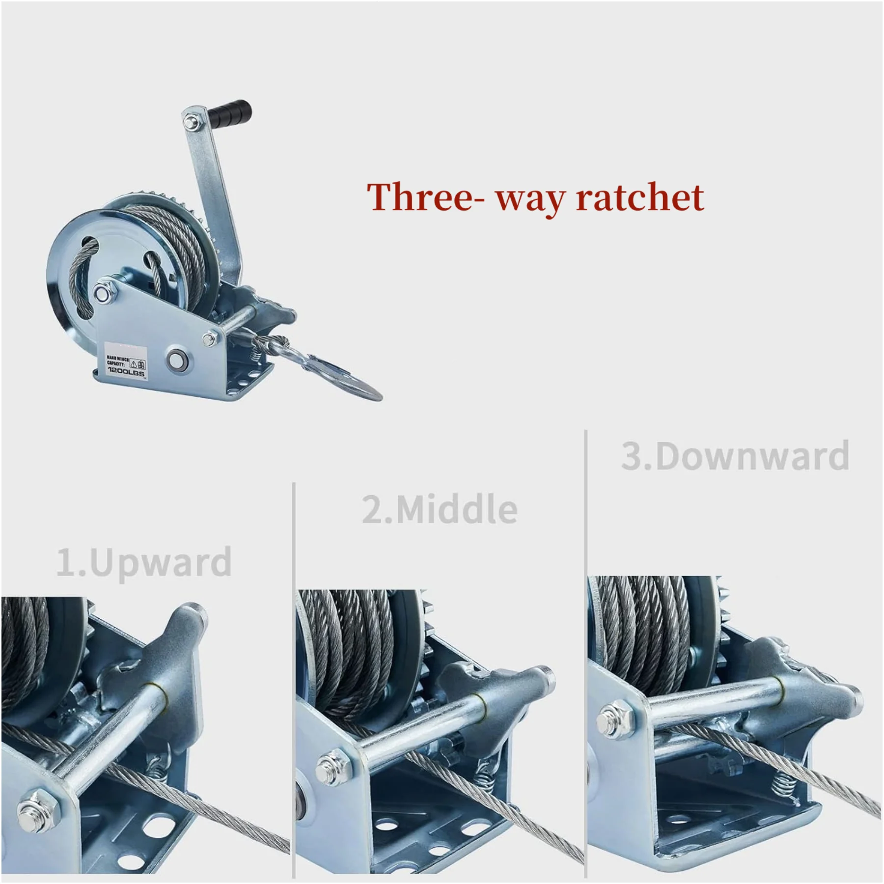 1200LBS Hand Manual Winch - Ideal for Boat Trailer Repair