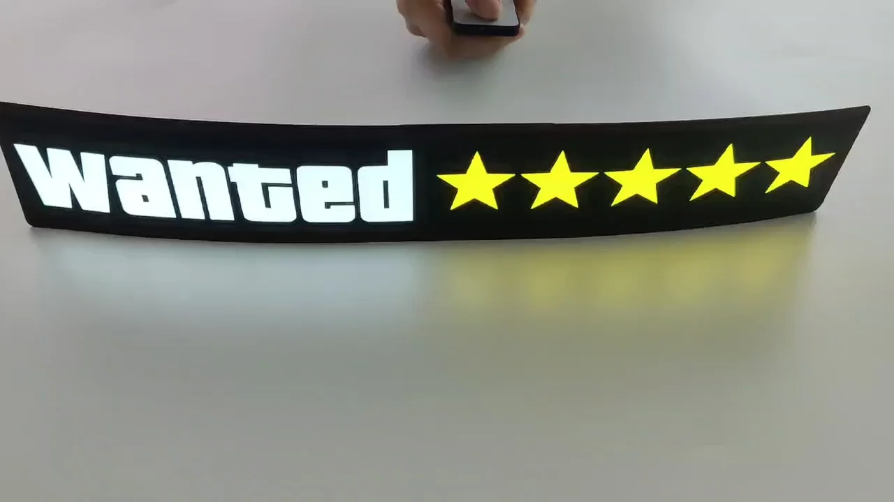 Extra Large 5-star El Car Sticker 40x7cm Remote Model Wanted - Buy ...