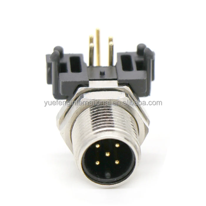 Ip67 Ip68 5 Pin A Code Waterproof Welded Pcb Panel Mount Singal Plug ...