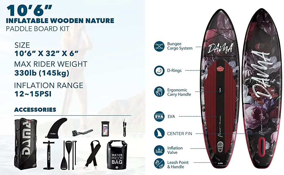 Factory Popular Drop Stitch 10'6" Inflatable Padel Sup Paddle Board For ...