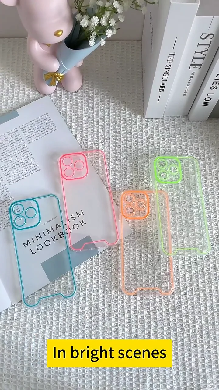 Luminous Glitter clear phone case for iphone 16 15 14 13 12 pro max ...