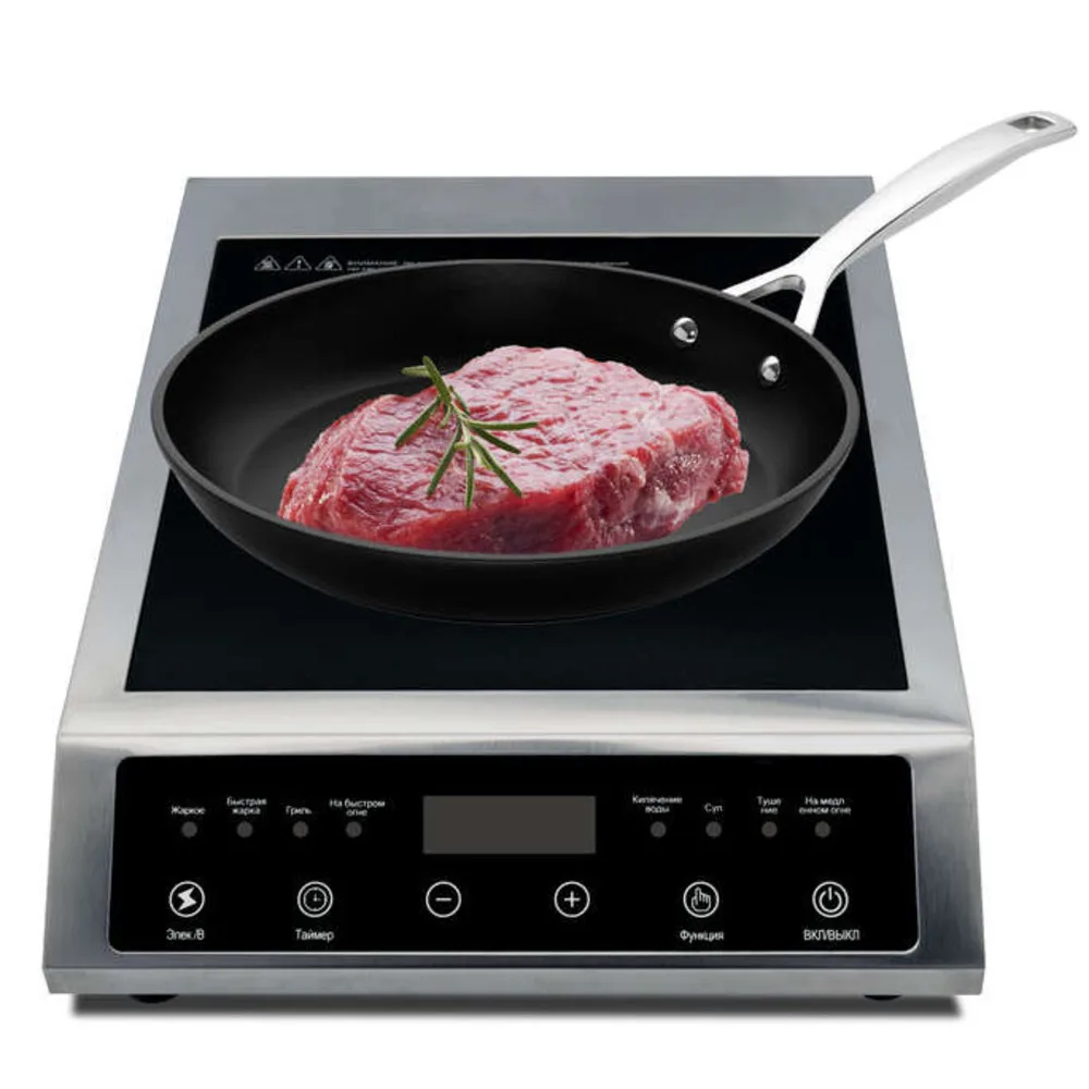 Portable Stainless Steel Commercial Half Brid Induction Cooker Ceramic ...