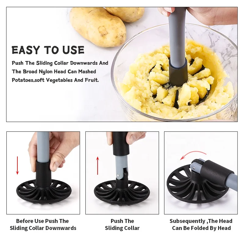 Kitchen Accessories Adjustable Plastic Nylon Potato Pressure Press ...