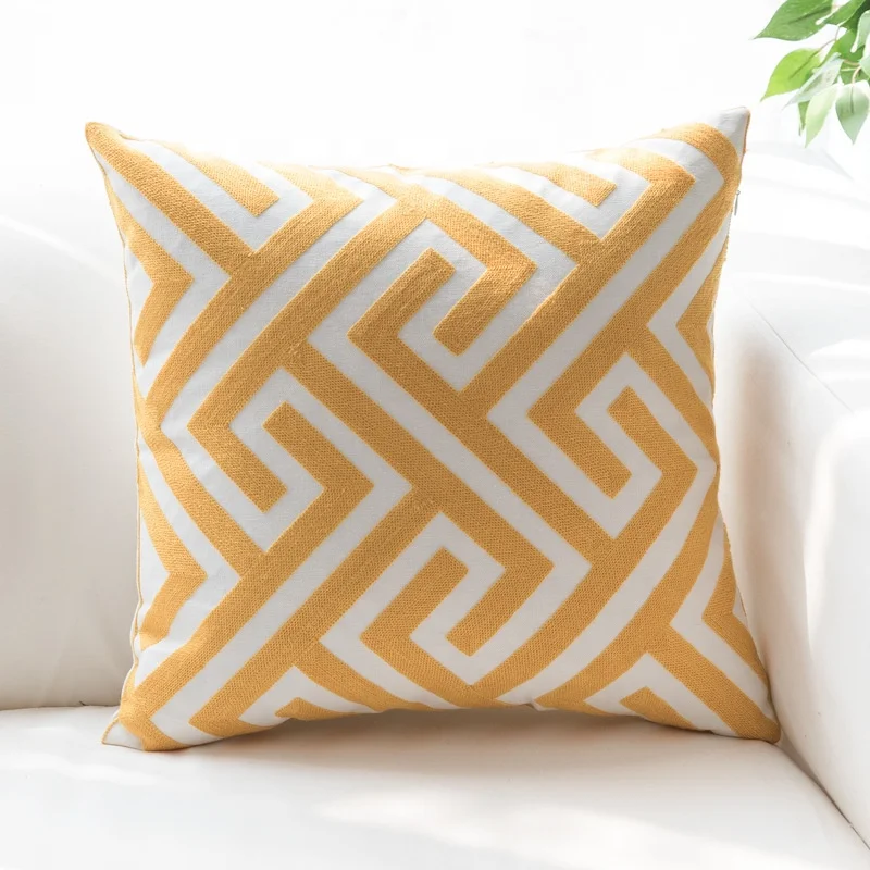 Oem Custom Modern Plain European Style Sofa Cushion Cover Striped Home Decor Throw Pillow Case ...