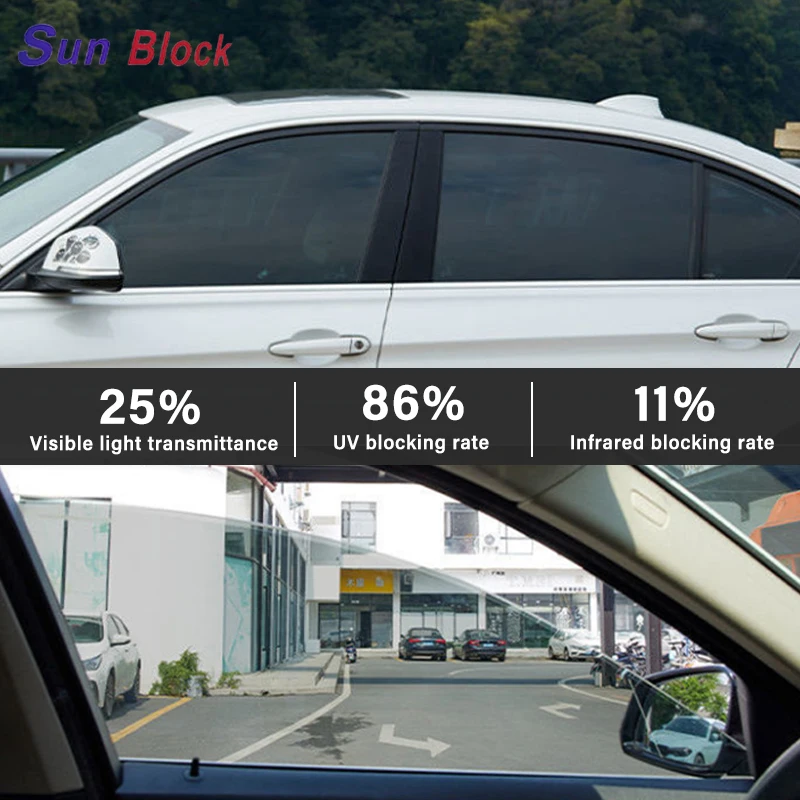 1PLY Sun Block Car Tint Film - Privacy & UV Protection