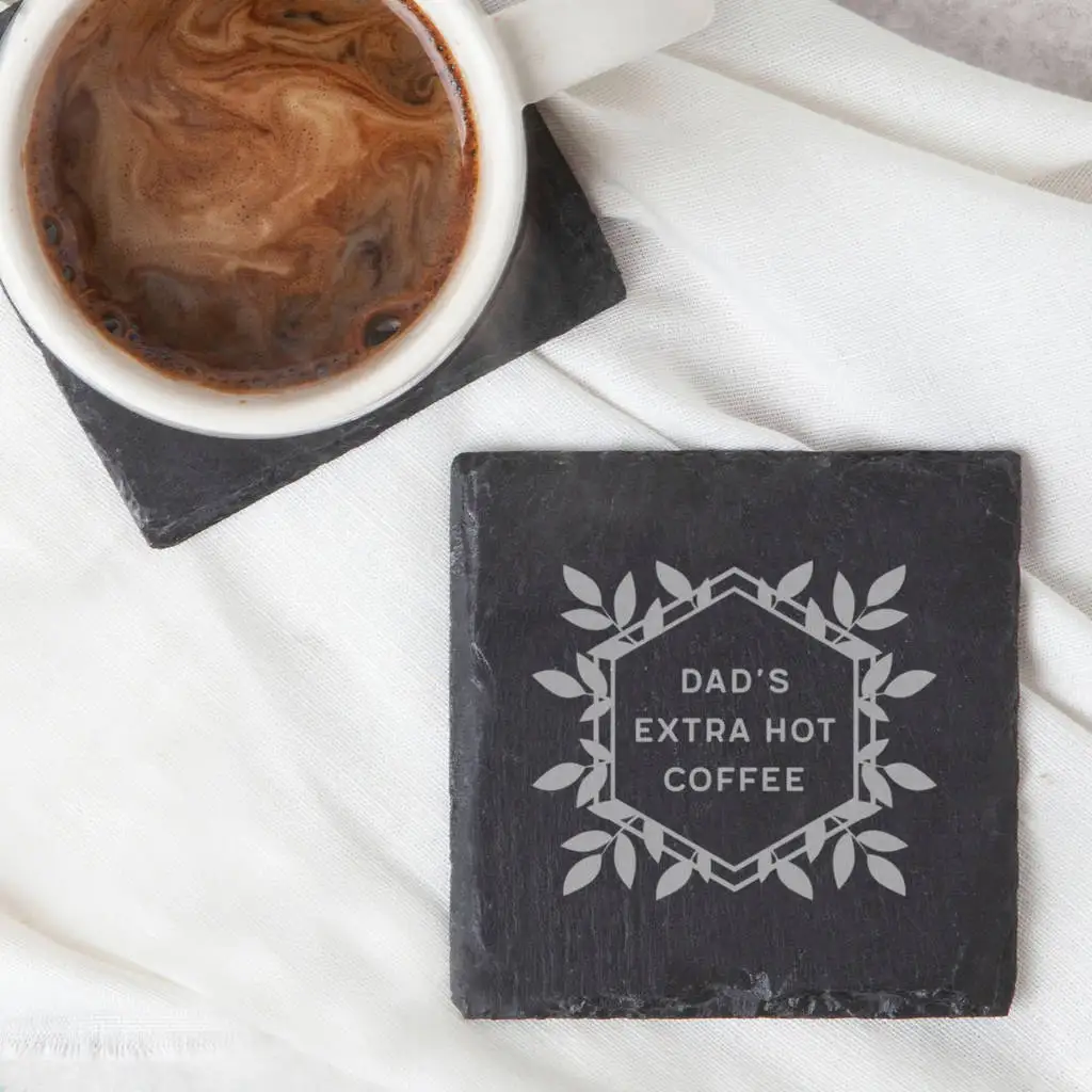 Wholesale Custom Gorgeous Black Slate Stone Coasters Bulk Square Slate ...