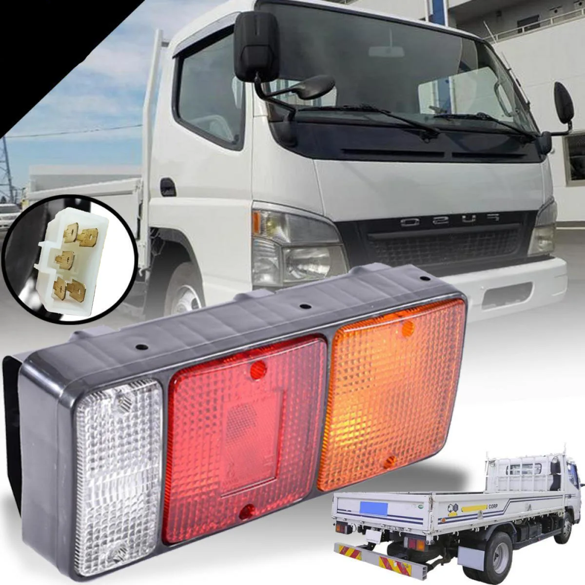 New 24v Rear Tail Light Lamp Set For Mitsubishi Canter Fuso Truck 355 1986-1995 Models Ecs ...