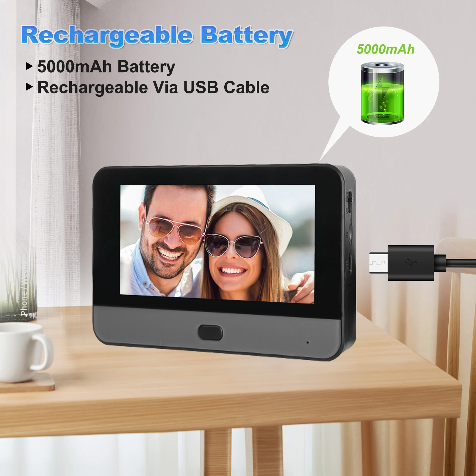 Smart Peephole Camera with 4.3" Display - Secure Your Home
