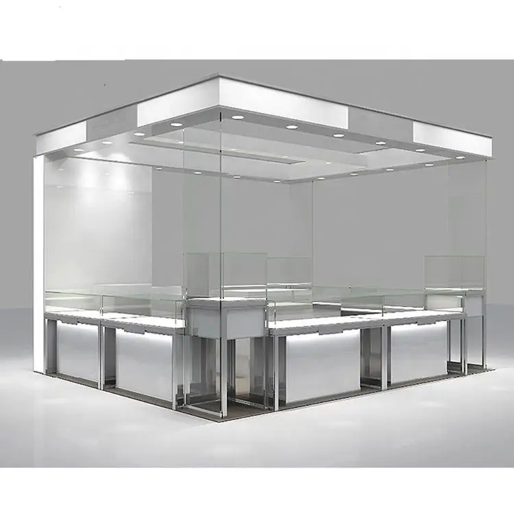 Shopping Mall Jewelry Kiosk Display Counter Stand High Grade Jewellery ...
