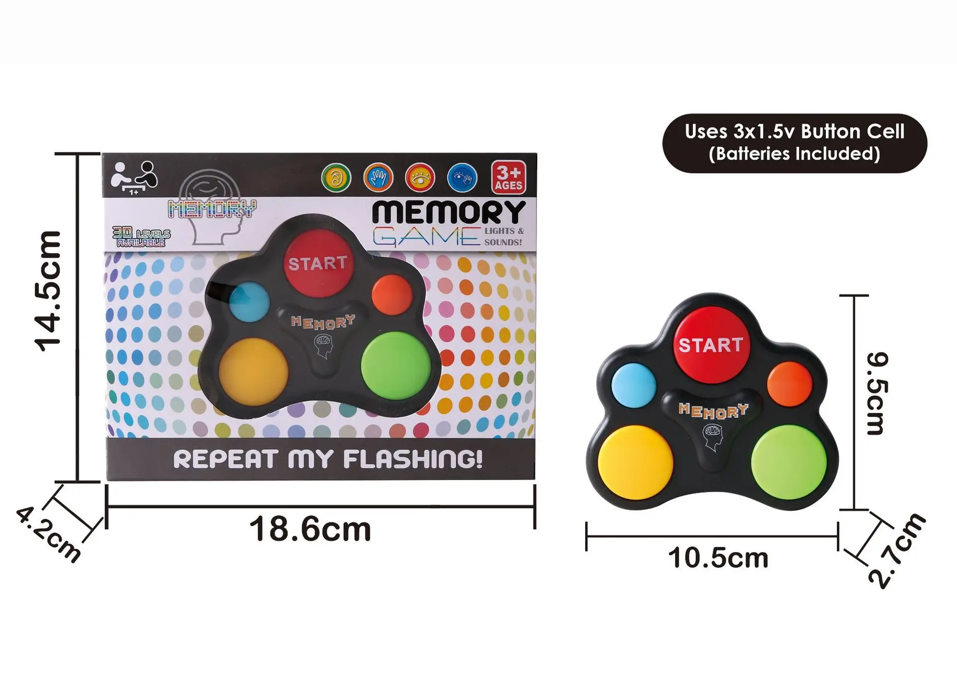 Mini Size Kids Memory Brain Toys Flashing Cube Follow Game Electric ...