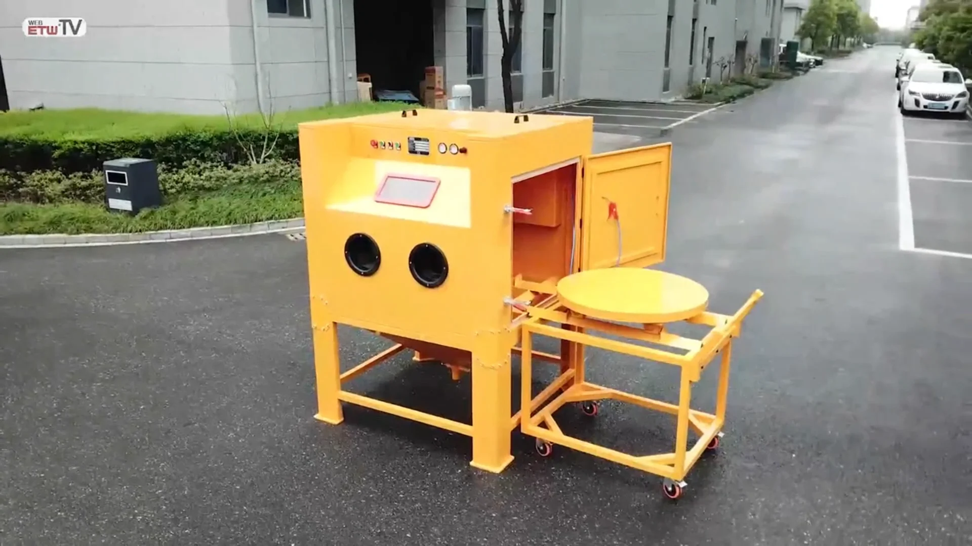 Kf-1212fta Wheel Turntable Sand Blasting Cabinet - Buy Sand Blasting ...