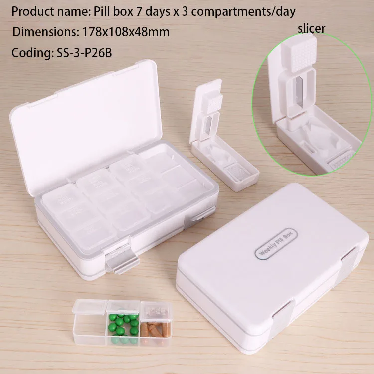 7 Day Plastic Storage Cute For Days Travel Case 3 Grids Fancy Cases ...