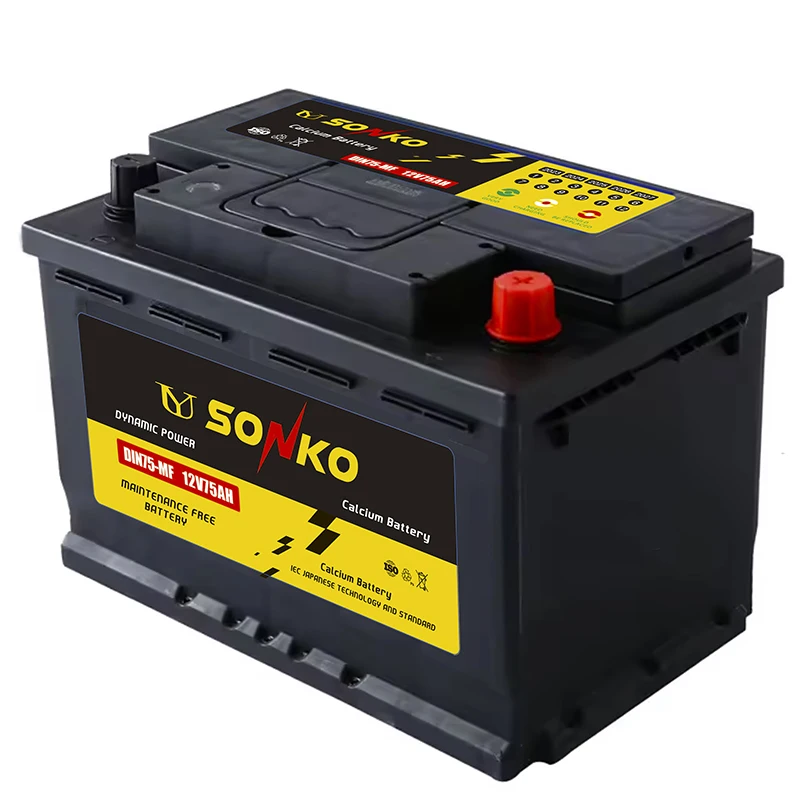 12V 75ah Car Battery - DIN75 MF Battery for European Cars