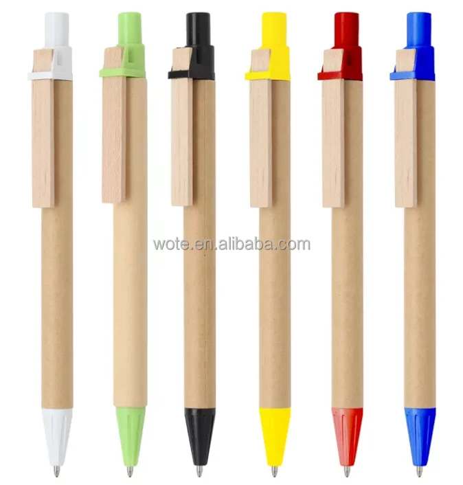 100% Biodegradable Black Biro Rolling Recycled Branding Custom Logo Eco Friendly Kraft Paper ...