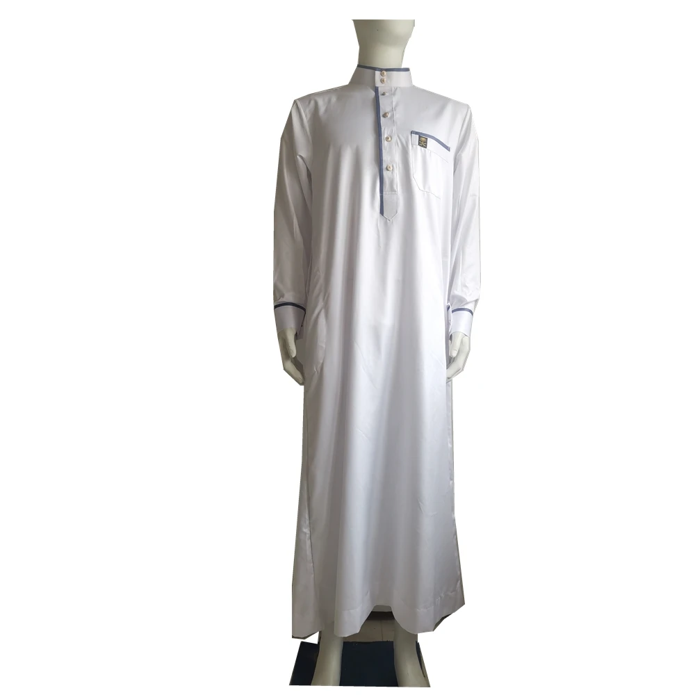 Wholesale Qatar Style Thobe Long Sleeves Islamic Clothing
