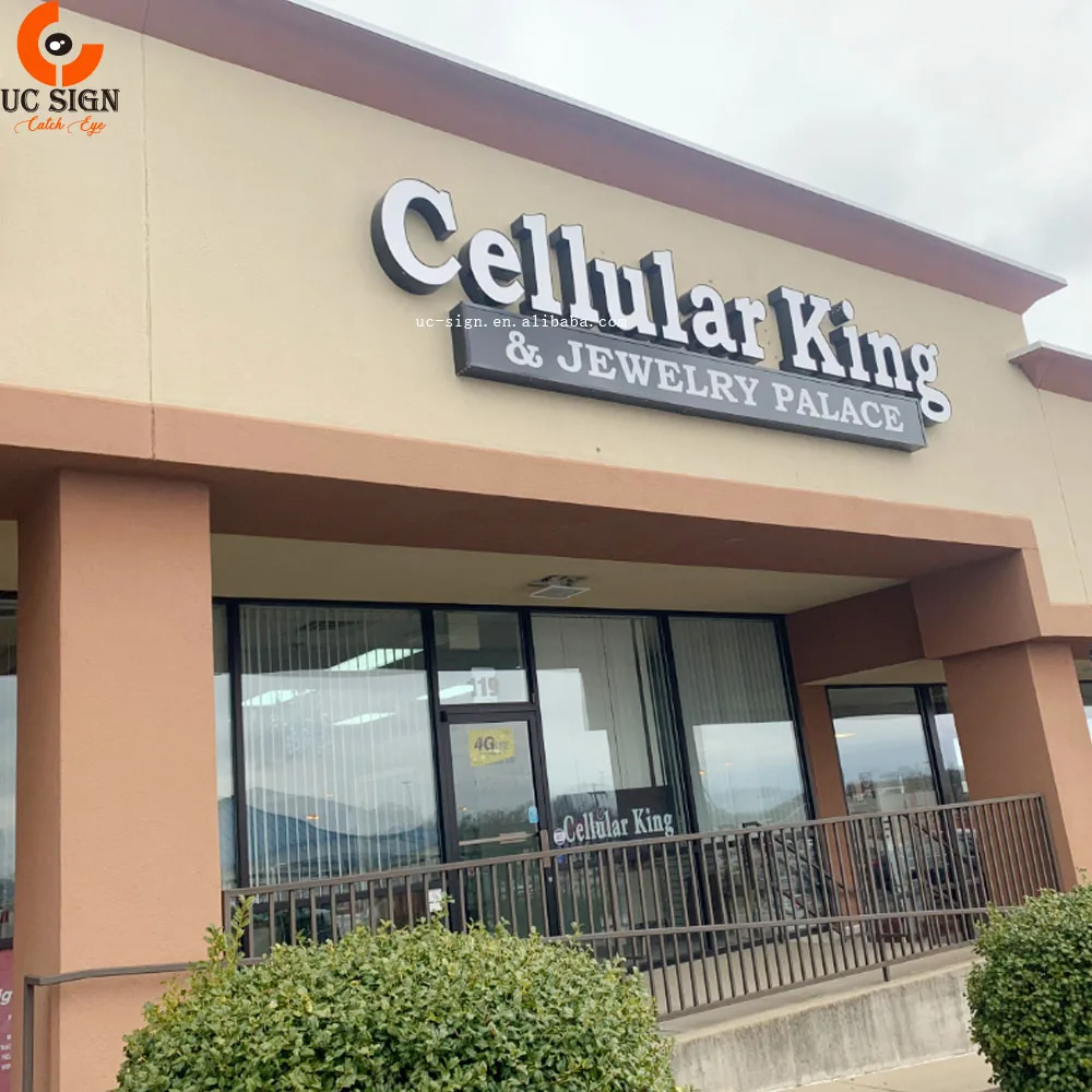 Outdoor Store Front Signage Illuminated Logo Light Big Size 3d Led ...