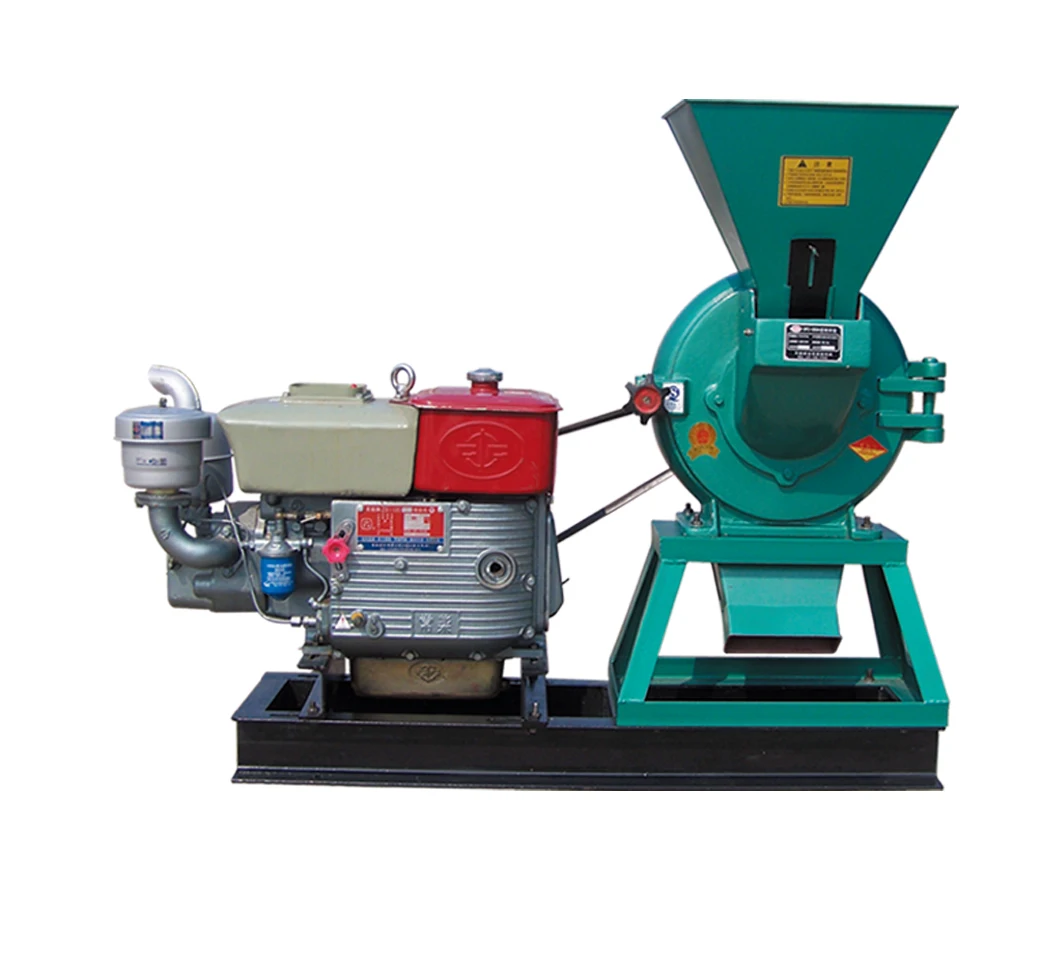 Small Capacity Diesel Engine Corn Maize Grain Milling Disk Mill ...