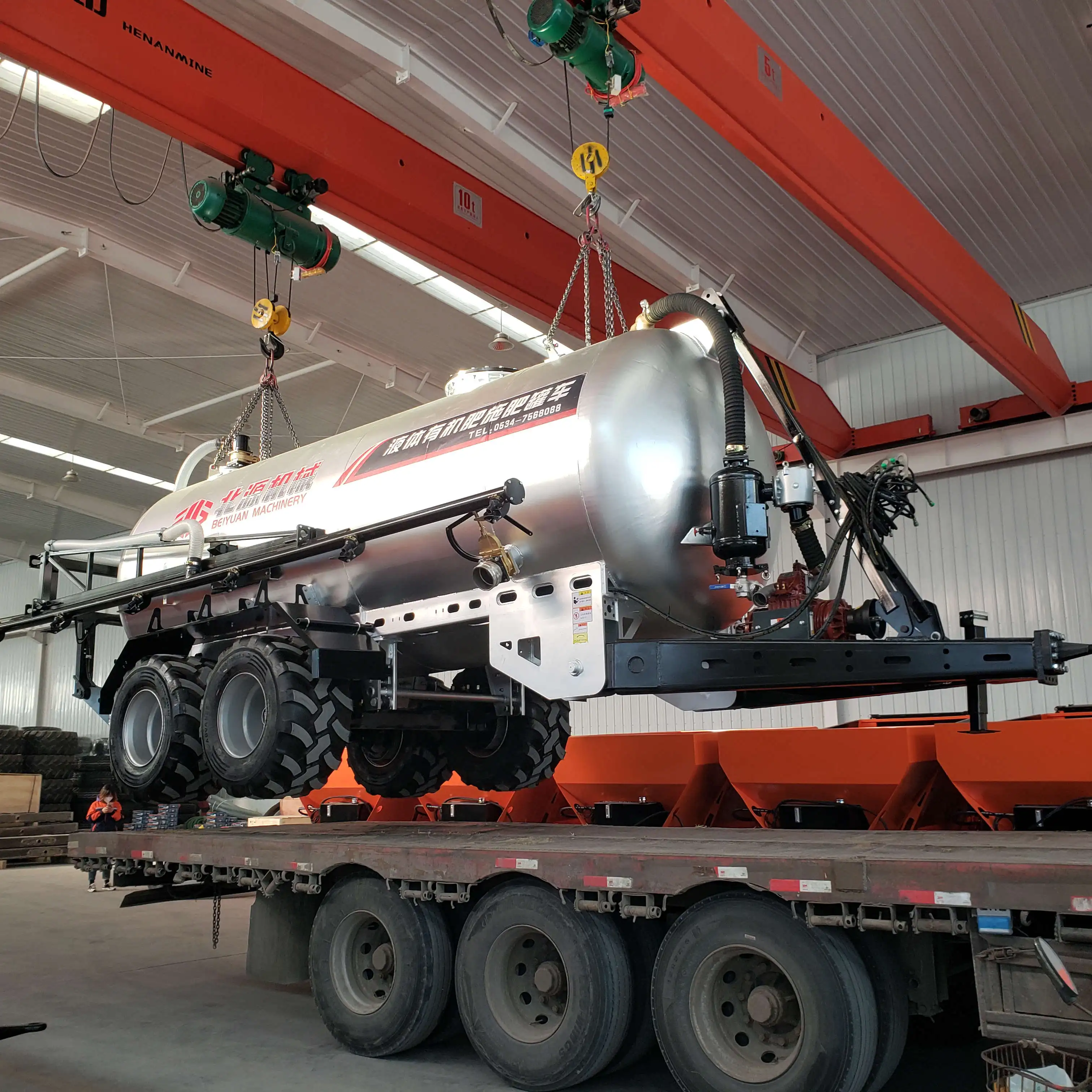 10 Cubic Meters Slurry Tanker Tractor Trailed Liquid Manure Spreader ...