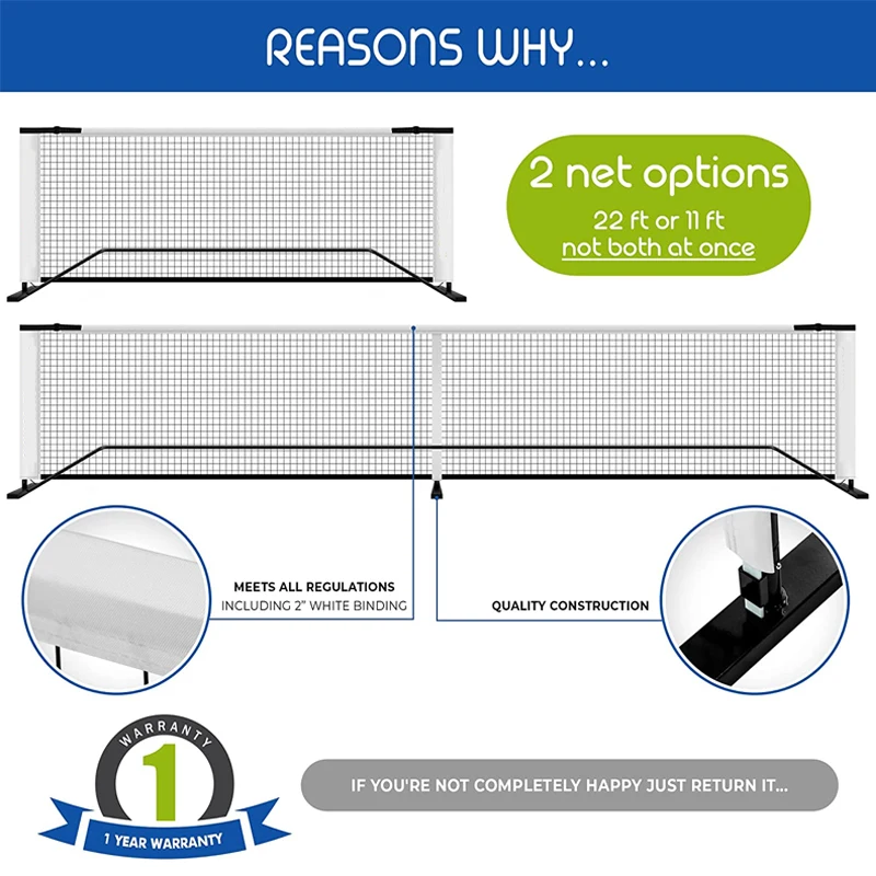 Usapa Regulation Size Outdoor Portable Pickleball Nets Pickle Ball Game ...