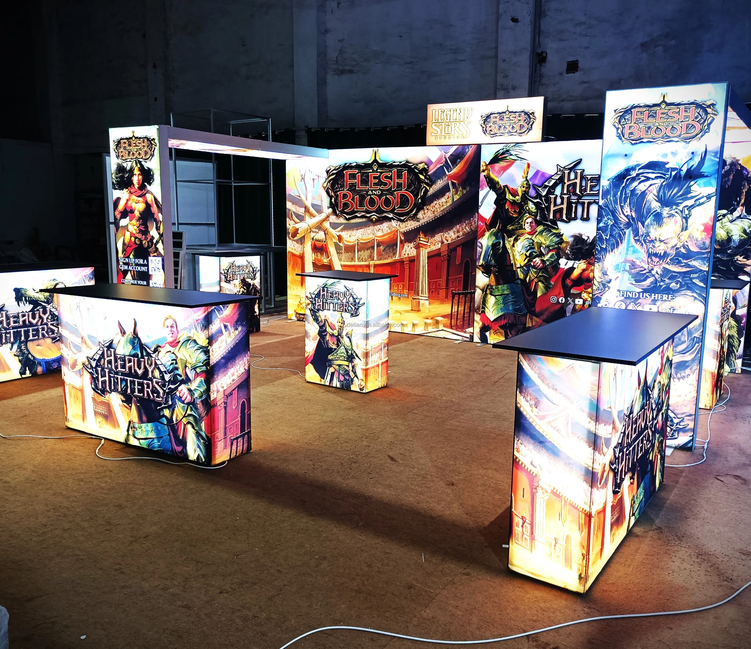 Detian Offer Backlit Exhibition Booth Lighting Trade Show Booth Large ...
