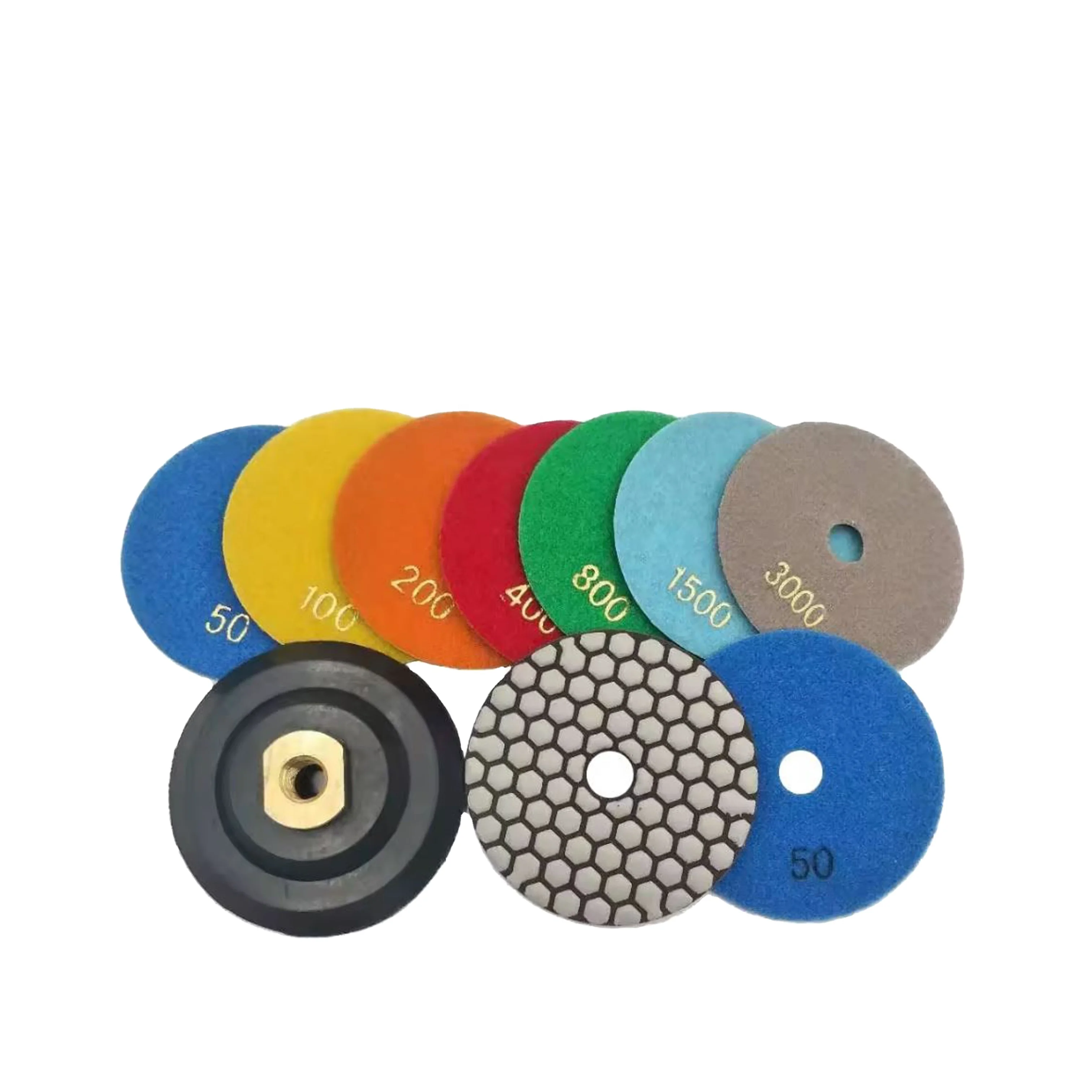 High Quality 3-inch Dry Diamond Floor Polishing Pad Flexible Resin Bond ...