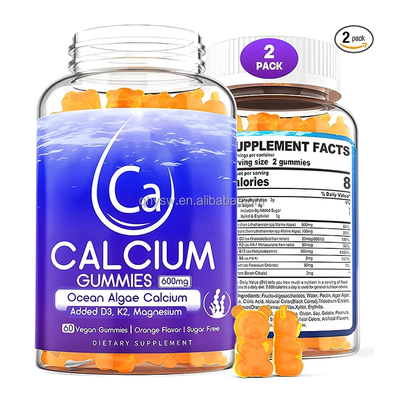 Oem Calcium Gummies Magnesium Zinc Vitamin D Threonate Complex Citrate ...