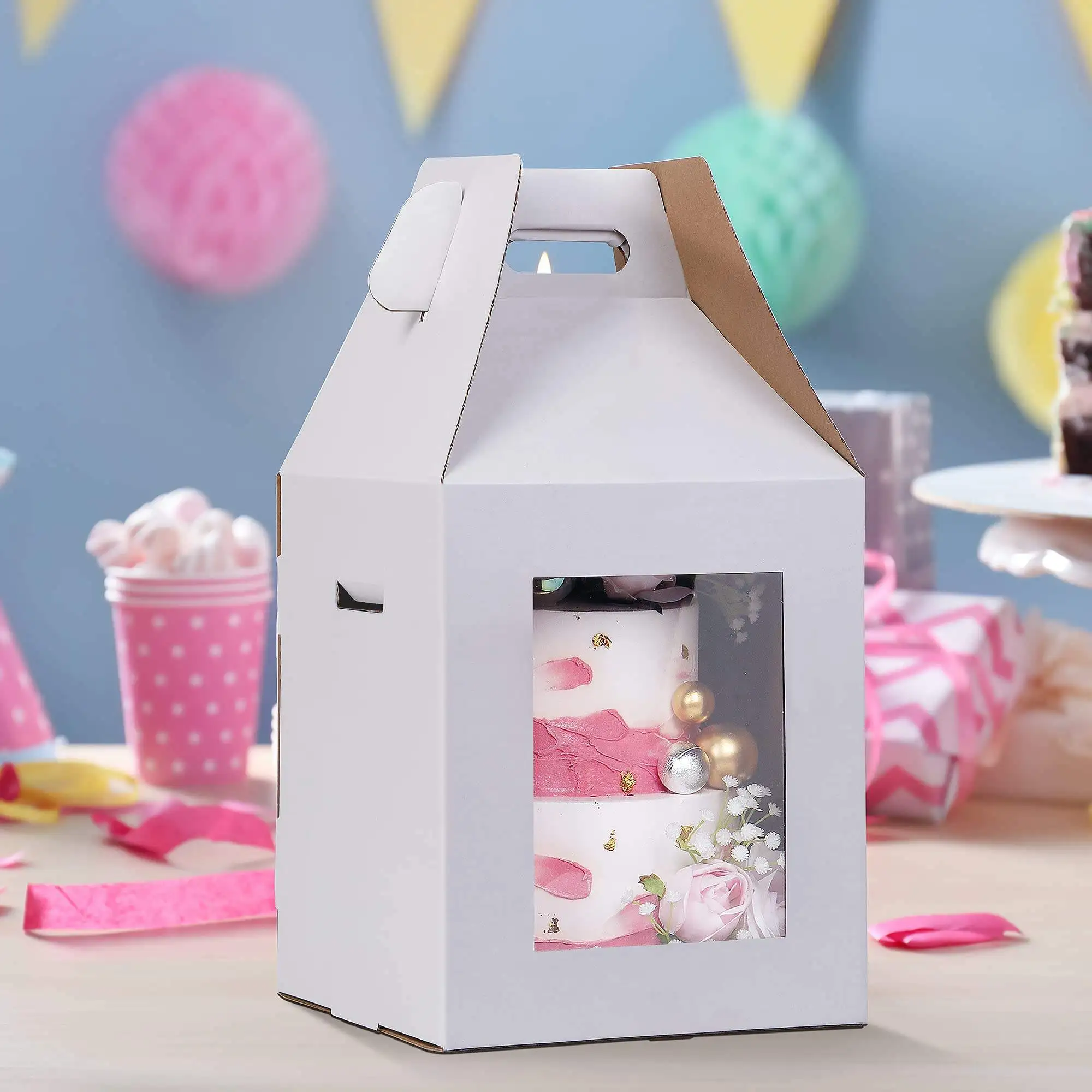 Tiered Wedding Cake Carrier Paper Boxes For Guest Wholesale Wedding ...