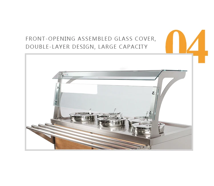 Electric Buffet Steam Table with Sneeze Guard - Ideal for Cafeteria ...