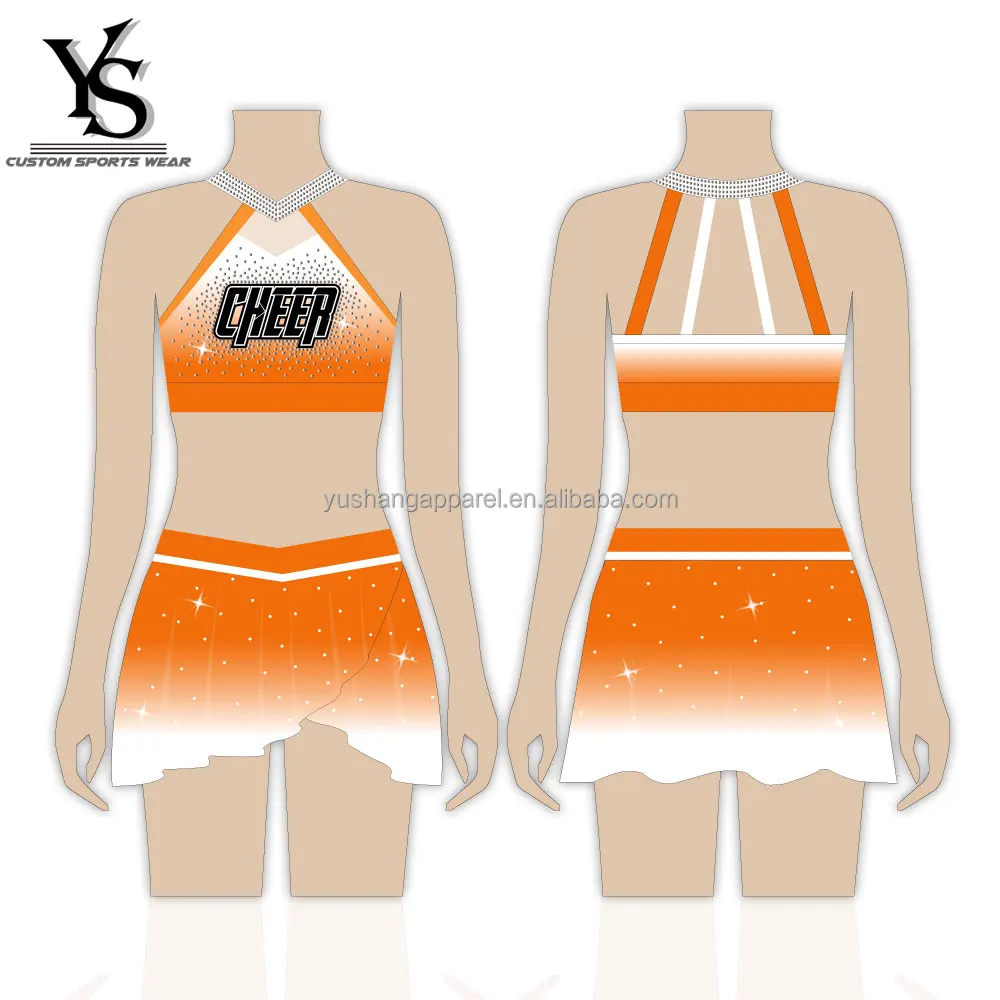 Customized Design Sublimated Print Cheer Uniforms for Kids