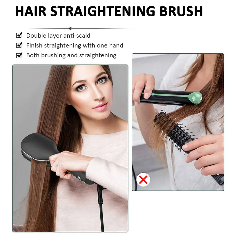 Wholesale Salon Hot Electric Straightening Combs 2 in 1