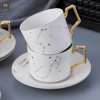 Creative Constellation Ceramic Cup And Saucer Set Porcelain Horoscope ...