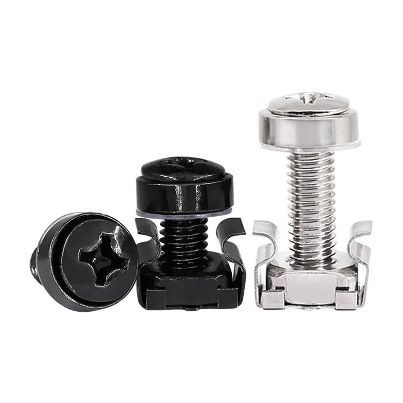M6 M8 Black Zinc Stainless Steel 304 Rack Mounting Cabinet Screws Rack ...
