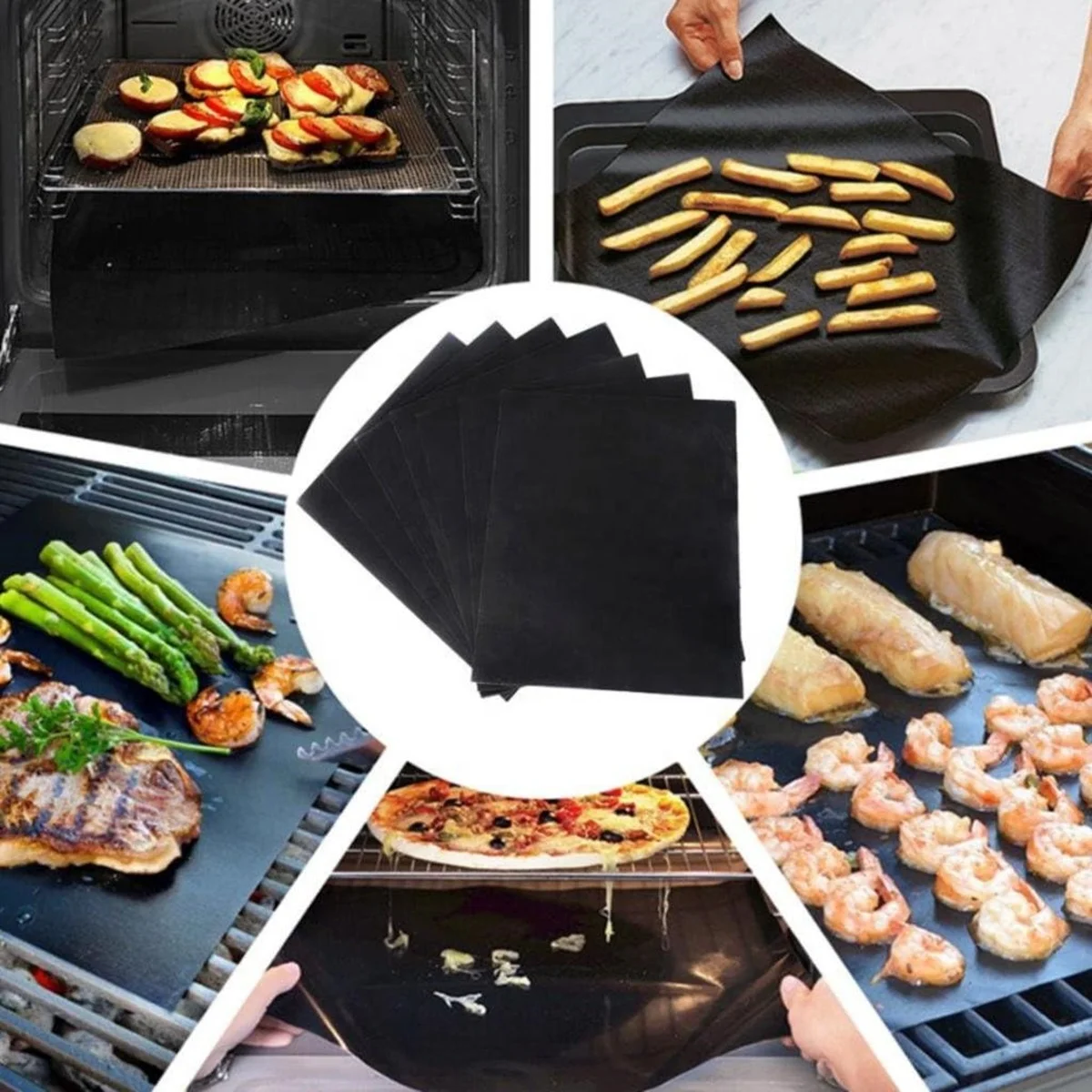 High Temperature Resistance Bbq Grill Mats Non Stick Easy To Clean ...