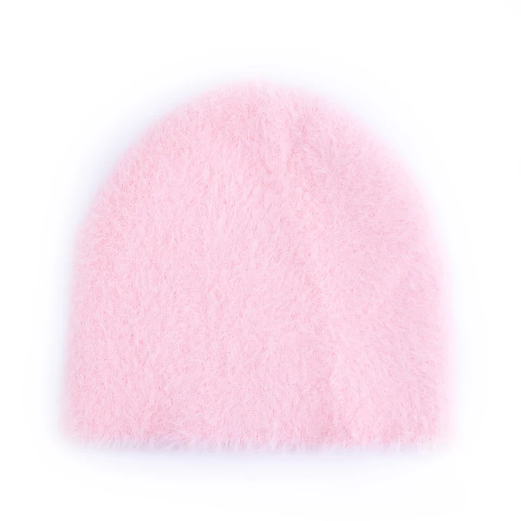 Manufacturer Warm Winter Bright Color Pink Custom Knit Furry Fuzzy ...