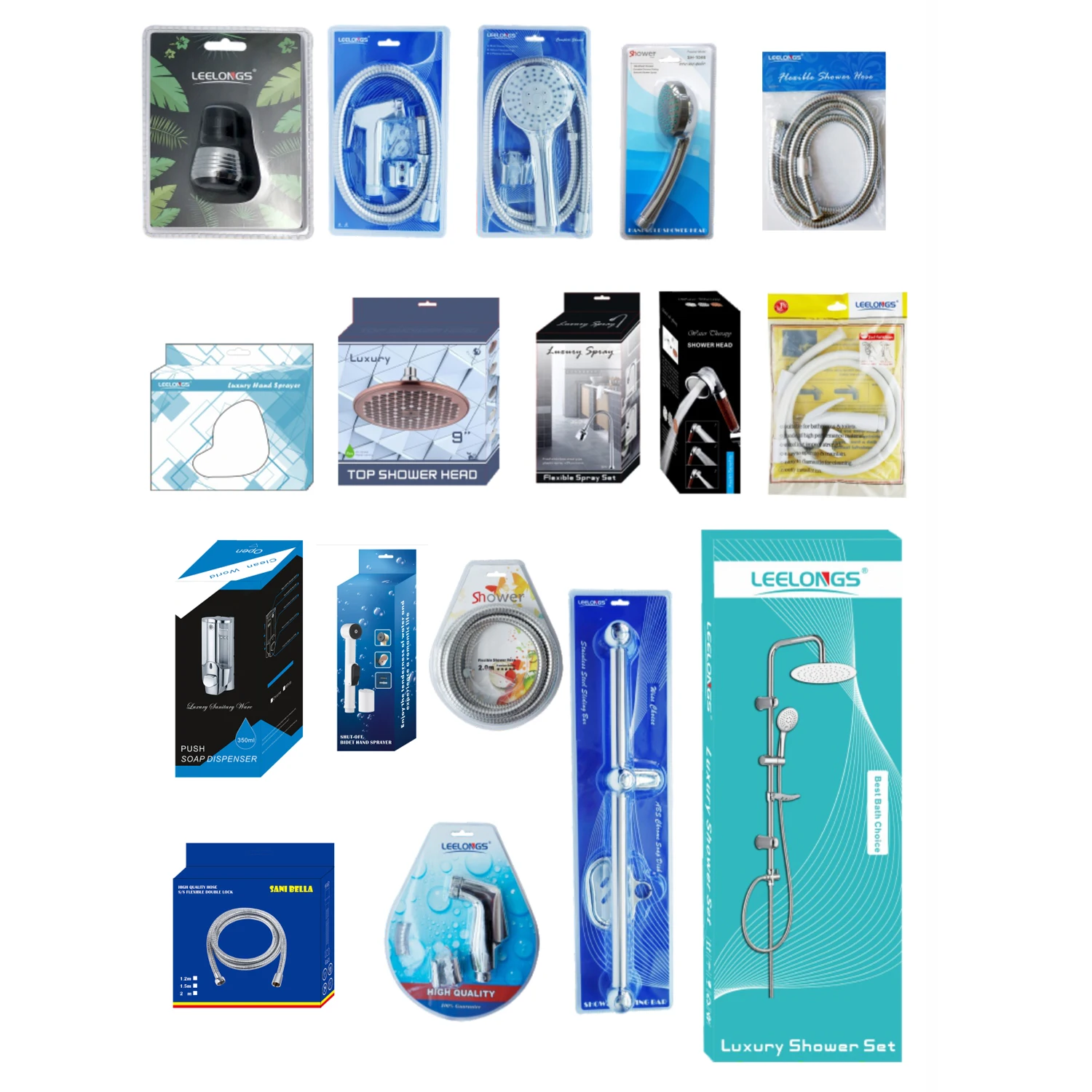 Leelongs All-in-one White Muslim Shattaf Set - Complete Toilet Bidet ...