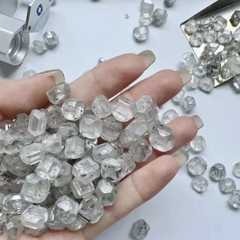 1-5 Carat Rough Stone HPHT Lab Grown Diamonds White DEF CVD