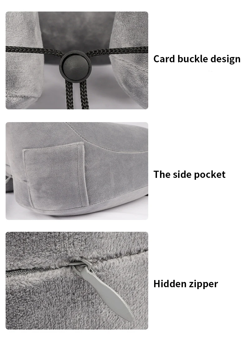 Travel U-shaped Inflatable Pillow Outdoor Car Long Distance Plane Nap ...