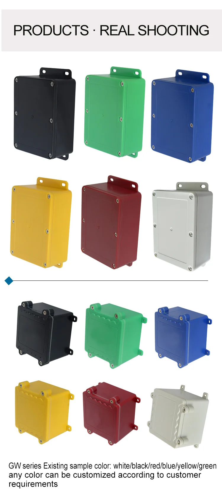 IP68 Flame-Retardant Plastic Enclosure ABS Outdoor Waterproof