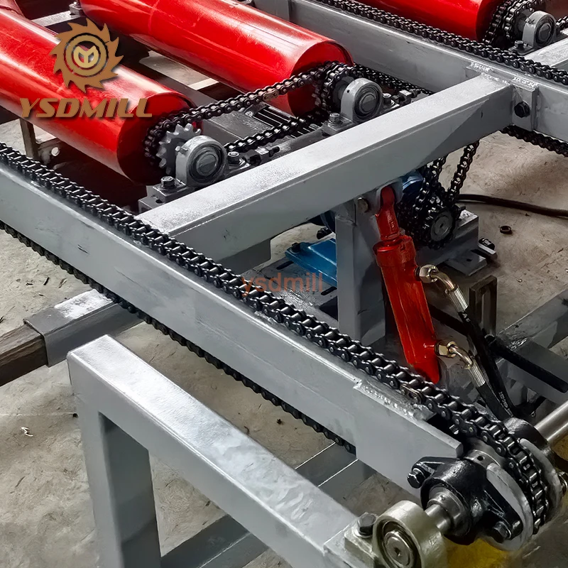 Wood Cutting Roller Conveyor - Efficient Sawmill Transfer
