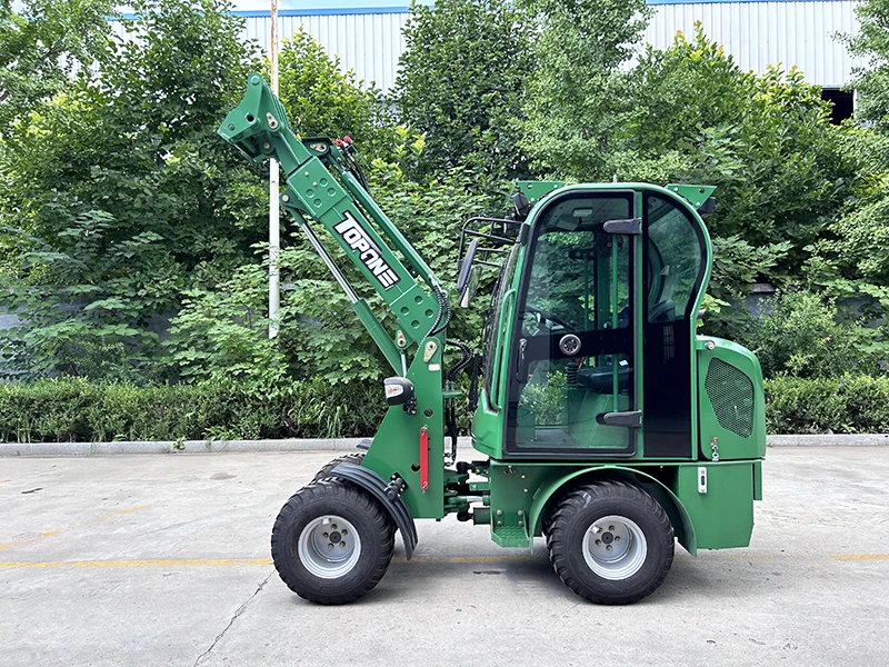 Chinese Diesel Engine Front End Telescopic Boom Arm Mini Wheel Loader With Different Attachments ...