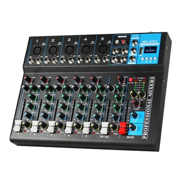 7 Channels Professional Studio Audio Mixer Blueteeth Usb Dj Sound ...