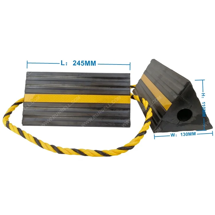 Long Aircraft Rubber Wheel Chocks With Width 6.5" Height 6" Single Or ...