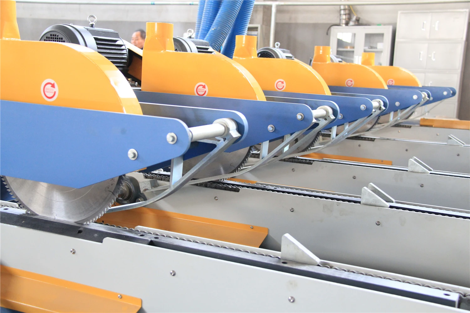 New Woodworking Multi Head Cross Cut Saw Machine For Wood 5 Head Trim ...