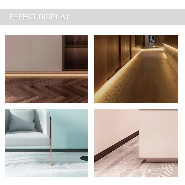 Toco Illuminated Led Profile Strip Aluminium Led Skirting Board Lights ...